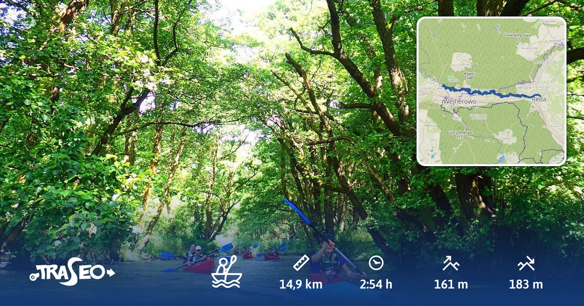 Trasa kajakowa Rzeka Reda, odcinek z Wejherowa do Redy - Traseo