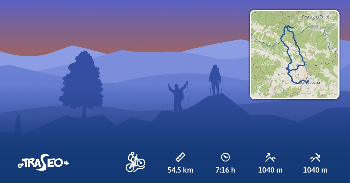 Trasa MTB Piwniczna, Obidza, Eliaszówka, Niedźwiedzica, Stara Lubovna ...