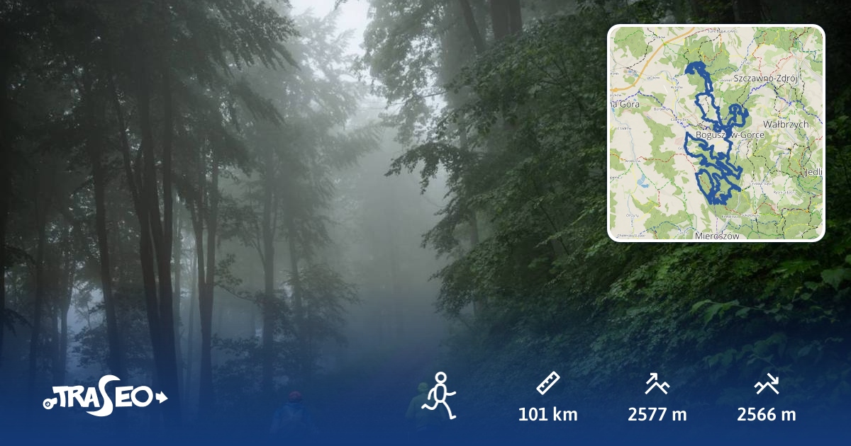 Trasa biegowa 36. Sudecka 100 na 2026 rok dystans 100 km - Traseo