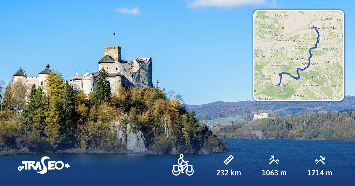 Trasa na rower trekkingowy Velo Dunajec - official route - Traseo