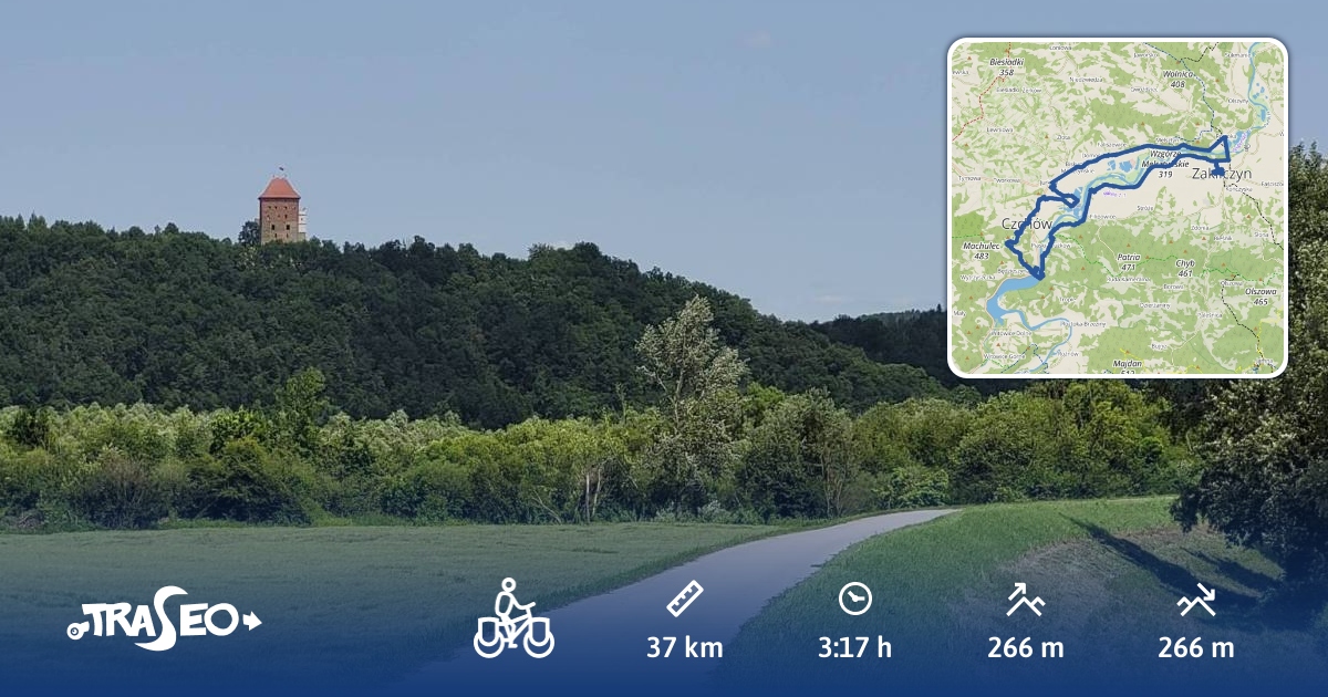 Trasa na rower trekkingowy Z Zakliczyna przez Chorwację do Czchowa i ...