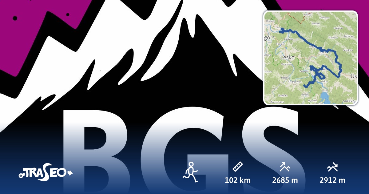 Trasa biegowa Dzika Setka 100km BGS V10 2025 - Traseo