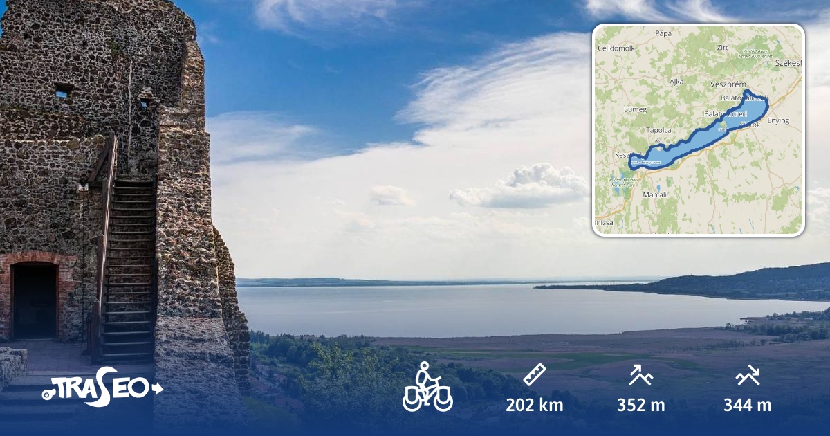 Trasa na rower trekkingowy Cycle route around Lake Balaton - Balaton ...