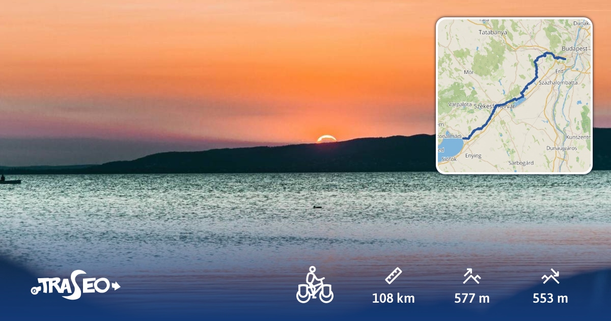 Trasa na rower trekkingowy Cycle route from Budapest to Lake Balaton ...